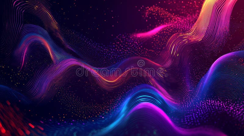 Molecular Background with DNA. Graph with Connecting Lines and Dots ...