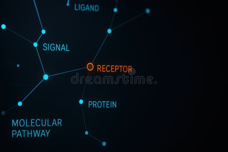 Molecular Biology Concept with Receptor, Signal, Protein, Ligand ...
