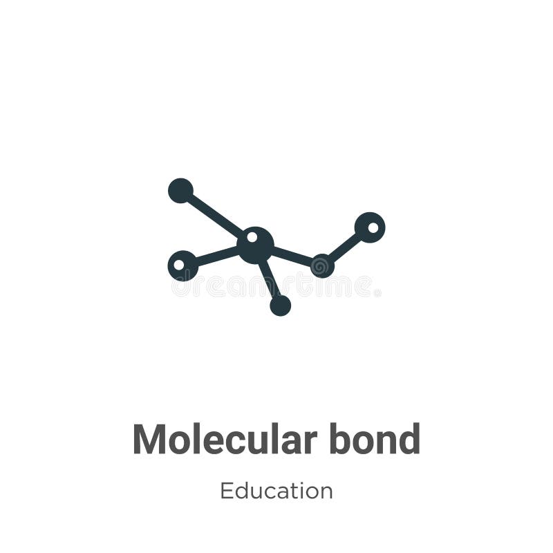 Molecular Bond Vector Icon on White Background. Flat Vector Molecular ...