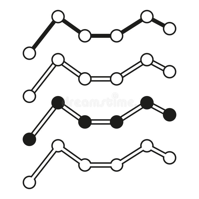 Molecular Bonds Graphic. Chemistry Structure Icons. Science Network ...