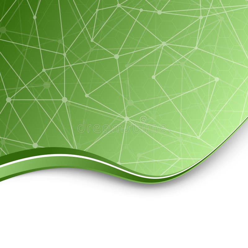 Molecular Chemistry Green Background Template Stock Vector ...