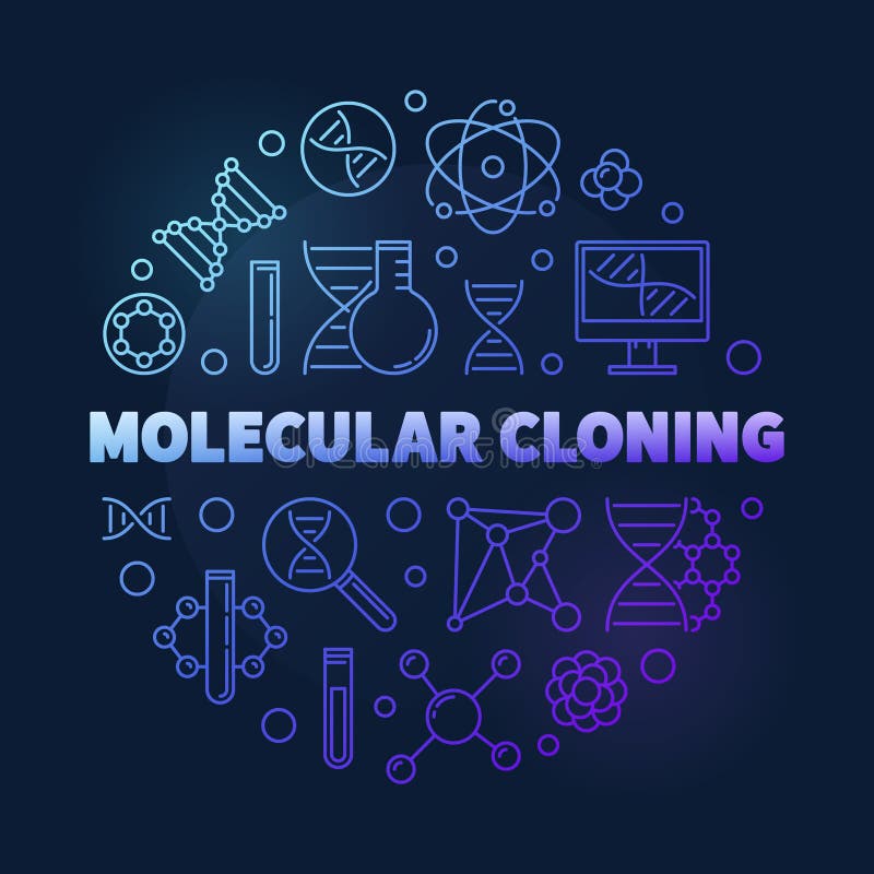 Molecular Cloning Vector Outline Illustration or Banner Stock Vector ...
