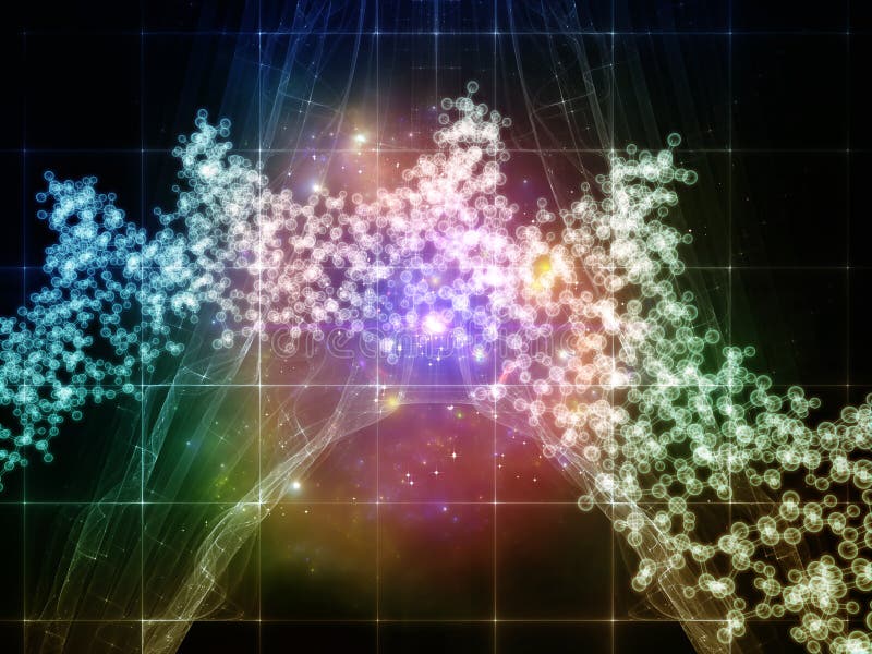 Molecular Cloud stock illustration. Illustration of visualization ...