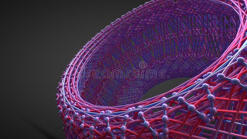 Complicated Chemical Structure with Atomic Bonds in Hexagon Shape on ...