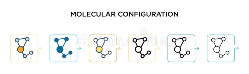 Molecular Configuration Icon Vector Sign and Symbol Isolated on Stock ...