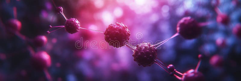 Molecular Connection Microscopic View Highlighting Science, Chemistry ...