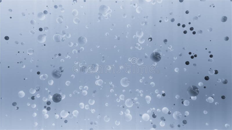 Molecular 3d Balls Rotate in Liquid. Motion. 3D Molecules Move in Flow ...