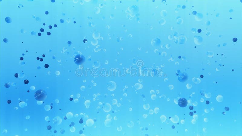 Molecular 3d Balls Rotate in Liquid. Motion. 3D Molecules Move in Flow ...