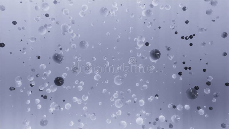 Molecular 3d Balls Rotate in Liquid. Motion. 3D Molecules Move in Flow ...