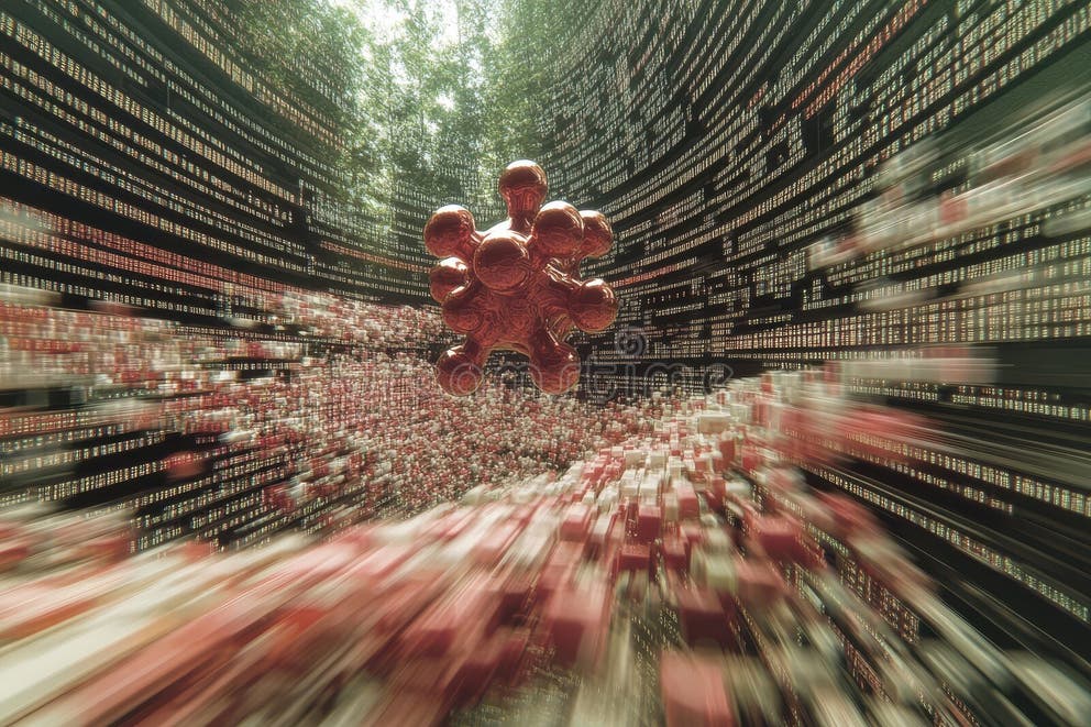 Molecular Data Tunnel stock photo. Image of data, compound - 339979636