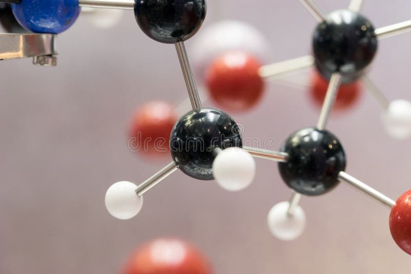 Molecular, DNA and Atom Model in Science Research Lab Stock Image ...