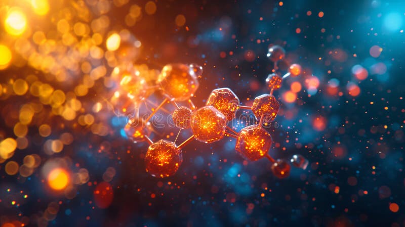 Molecular DNA Structure Abstract Background. Molecule Model, Chemical ...