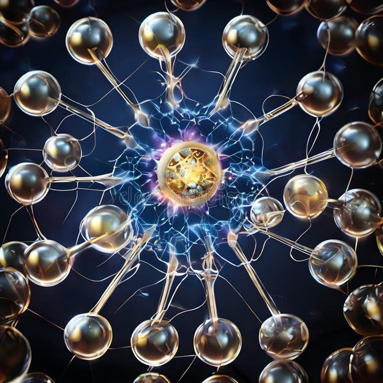 Molecular Energy Web Visualized Stock Photo - Image of energy, core ...