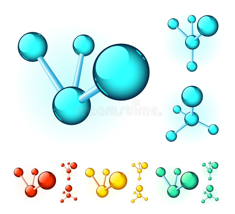 Molecular structures stock vector. Illustration of vector - 20805389