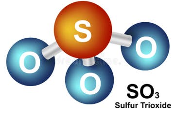 Molecular Formula and Chemical Structure of Sulfur Trioxide Stock ...