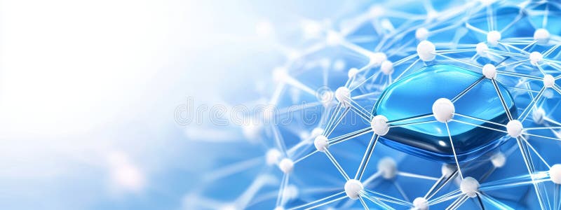 Molecular Gradient Background - White and Light Blue Medical Abstract ...