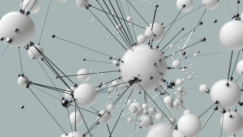 Molecular Harmony: Interconnected Spheres and Rods in Abstract Form ...