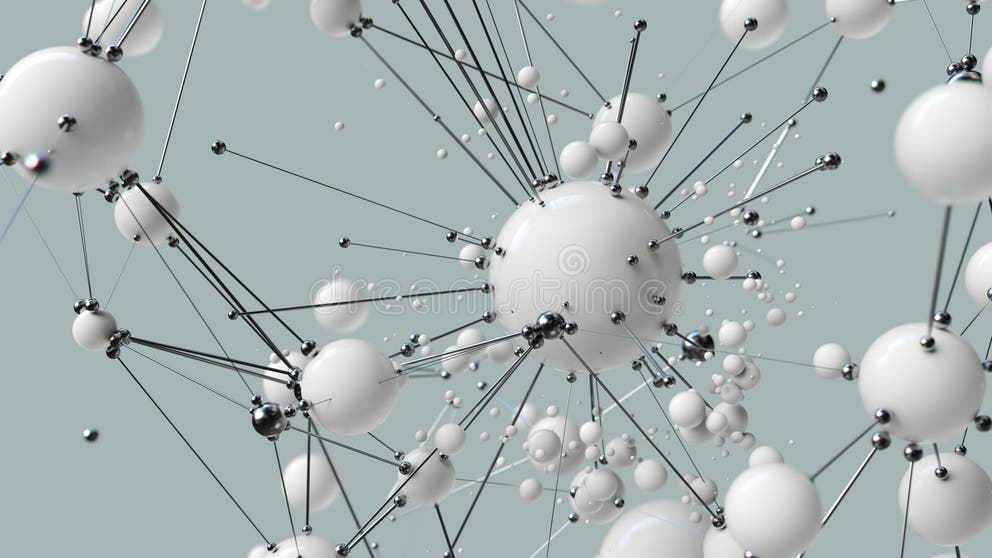 Molecular Harmony: Interconnected Spheres and Rods in Abstract Form ...