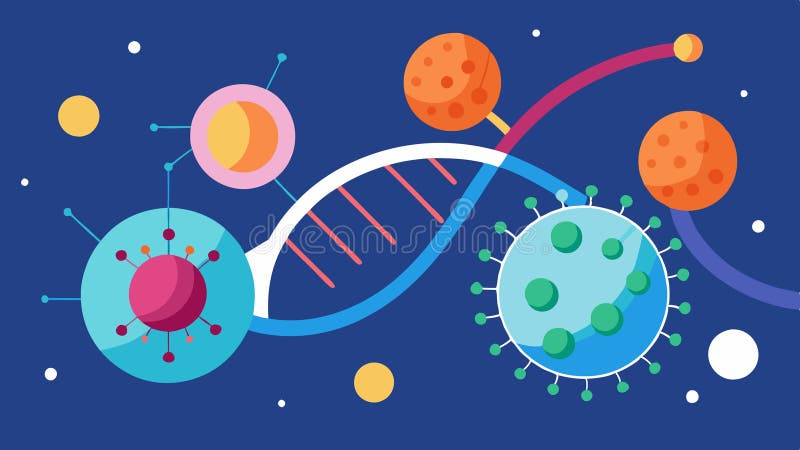 Molecular Intervention an Abstract Visual Showing Animated Molecules ...