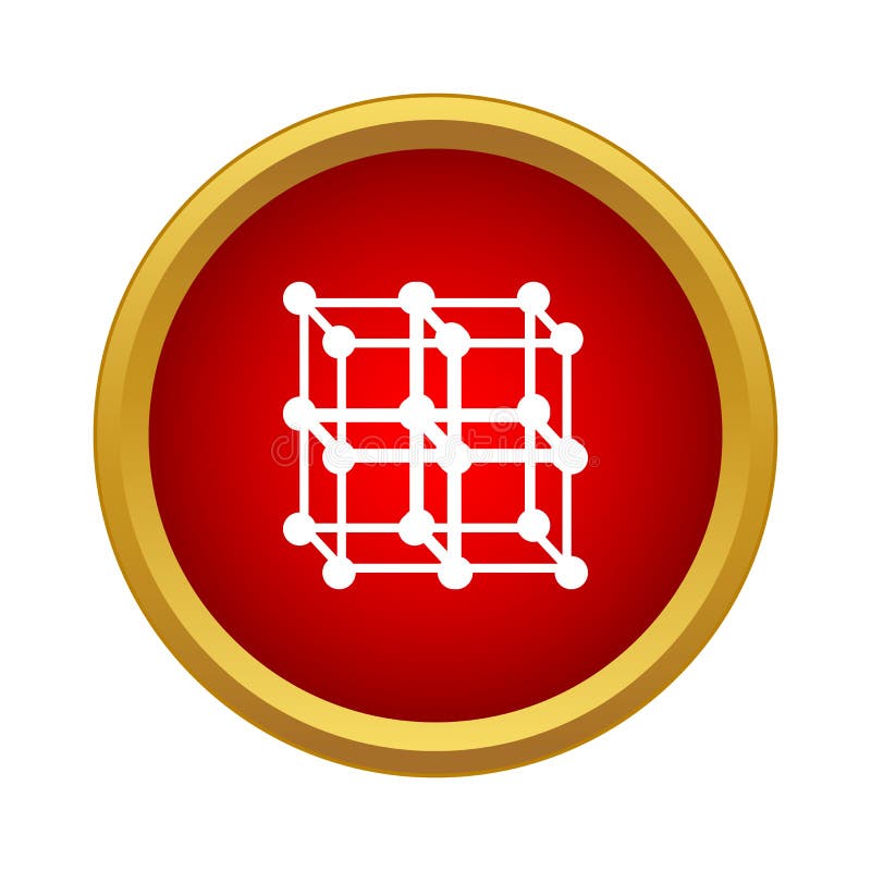 Molecular Lattice Icon in Simple Style Stock Vector - Illustration of ...