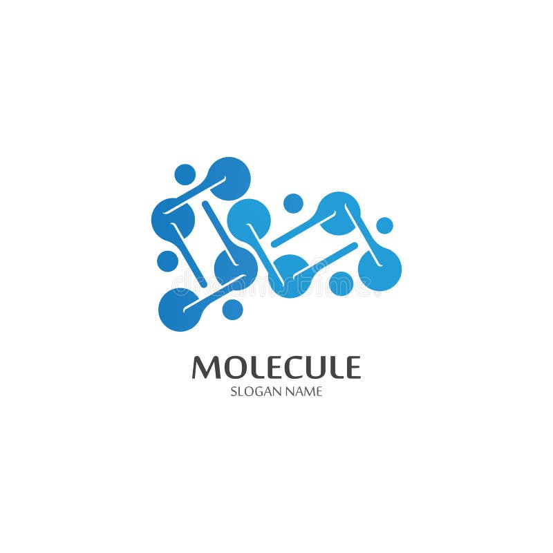 Molecular Logo Structure Chemical Atoms Vector Illustration Stock ...