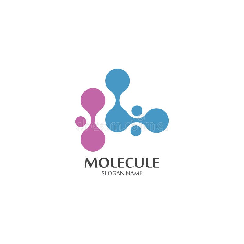 Molecular Logo Structure Chemical Atoms Vector Illustration Stock ...