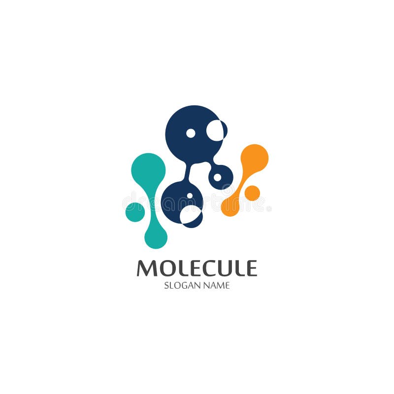 Molecular Logo Structure Chemical Atoms Vector Illustration Stock ...