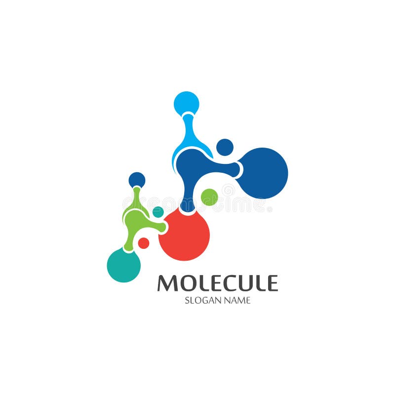 Molecular Logo Structure Chemical Atoms Vector Illustration Stock ...