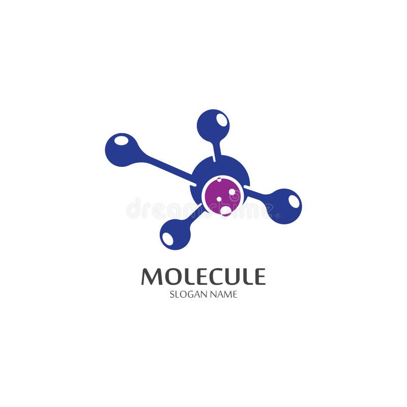 Molecular Logo Structure Chemical Atoms Vector Illustration Stock ...