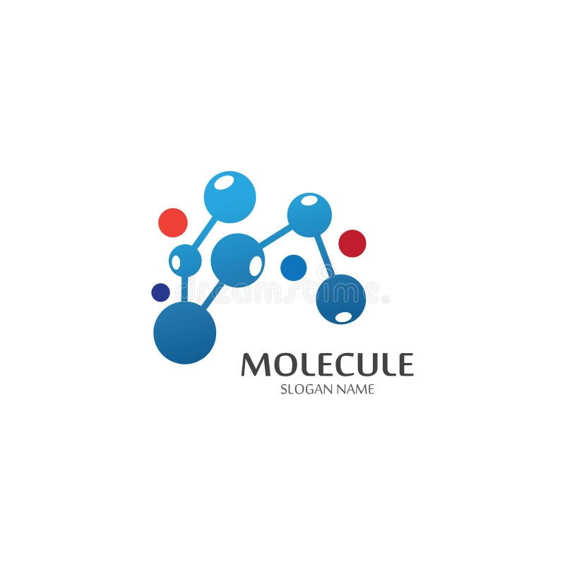 Molecular Logo Structure Chemical Atoms Vector Illustration Stock ...