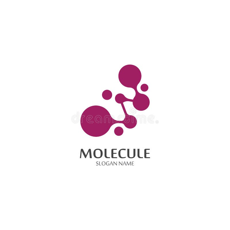 Molecular Logo Structure Chemical Atoms Vector Illustration Stock ...