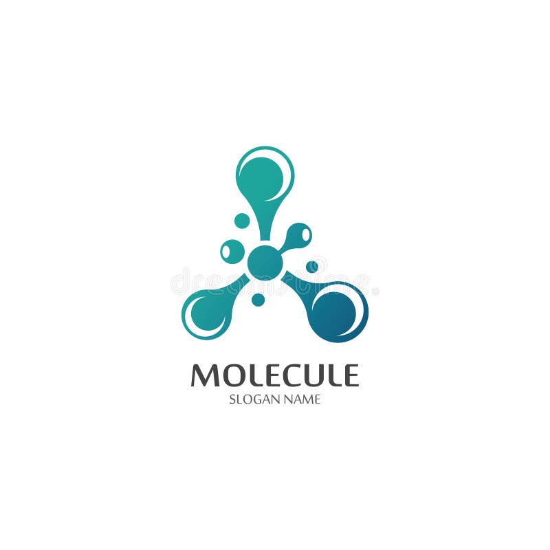 Molecular Logo Structure Chemical Atoms Vector Illustration Stock ...