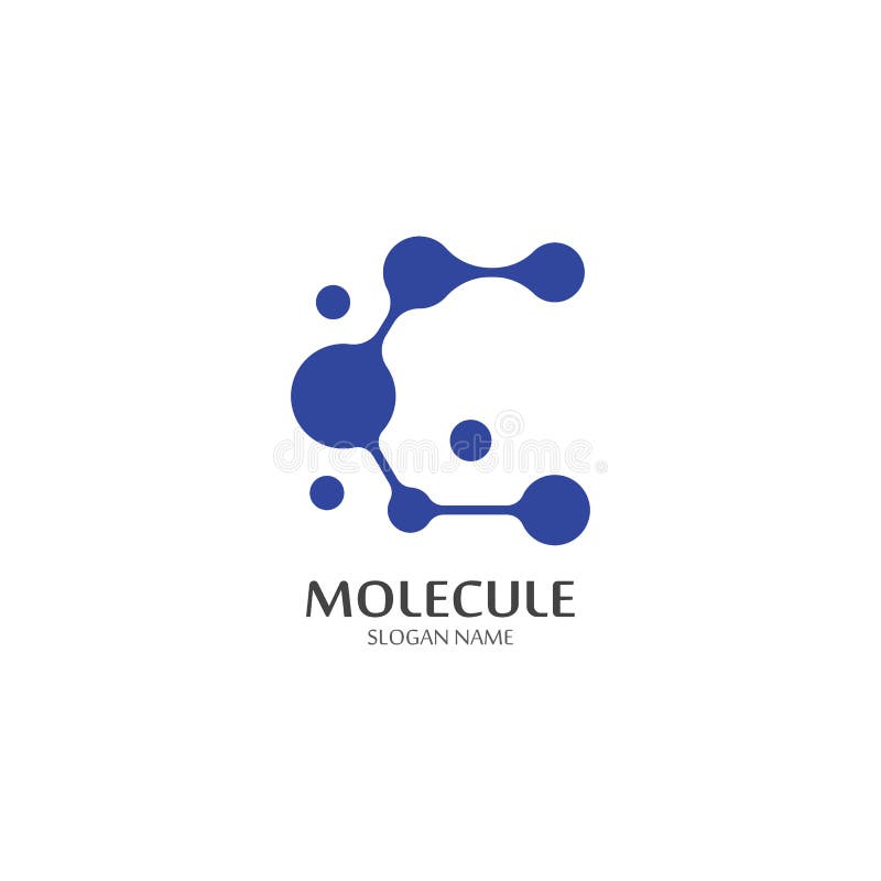 Molecular Logo Structure Chemical Atoms Vector Illustration Stock ...