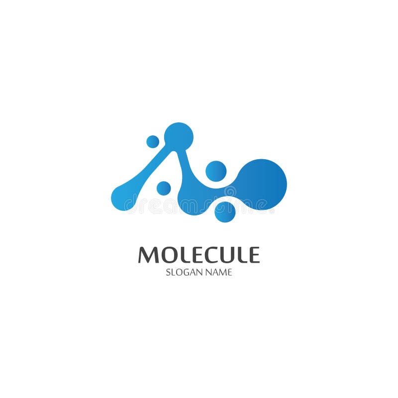 Molecular Logo Structure Chemical Atoms Vector Illustration Stock ...