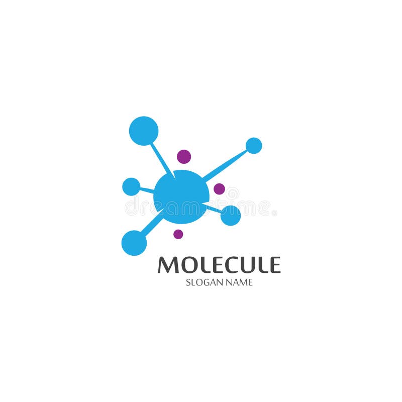Molecular Logo Structure Chemical Atoms Vector Illustration Stock ...