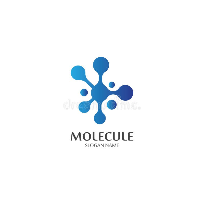 Molecular Logo Structure Chemical Atoms Vector Illustration Stock ...