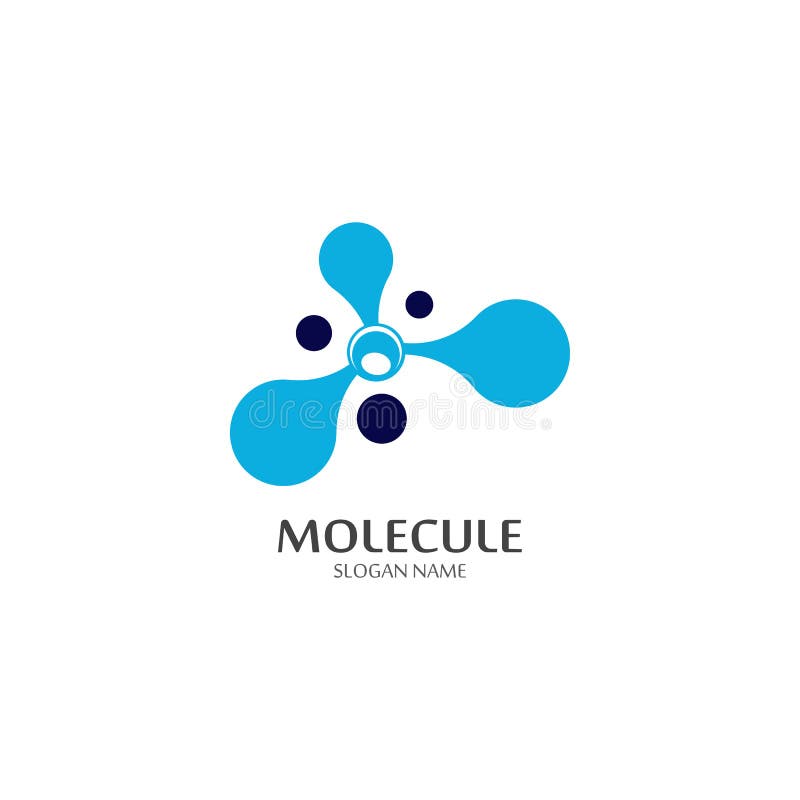 Molecular Logo Structure Chemical Atoms Vector Illustration Stock ...