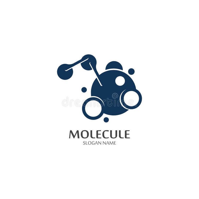 Molecular Logo Structure Chemical Atoms Vector Illustration Stock ...