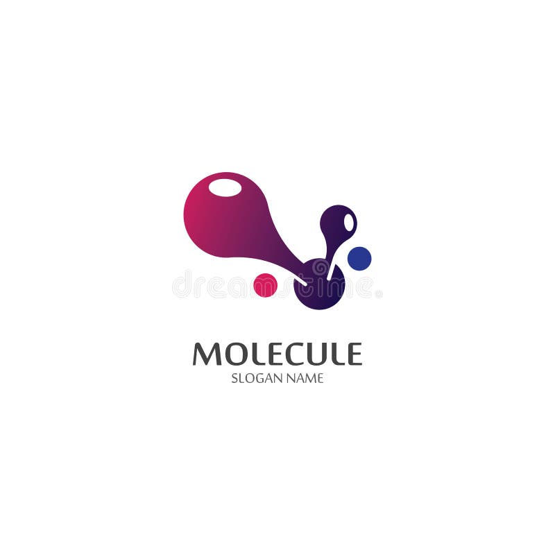 Molecular Logo Structure Chemical Atoms Vector Illustration Stock ...