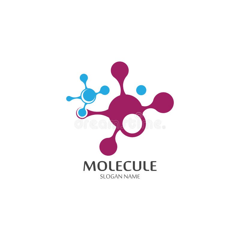 Molecular Logo Structure Chemical Atoms Vector Illustration Stock ...