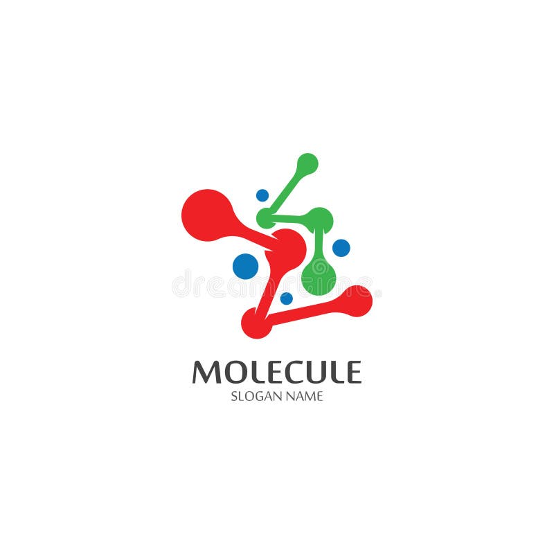 Molecular Logo Structure Chemical Atoms Vector Illustration Stock ...