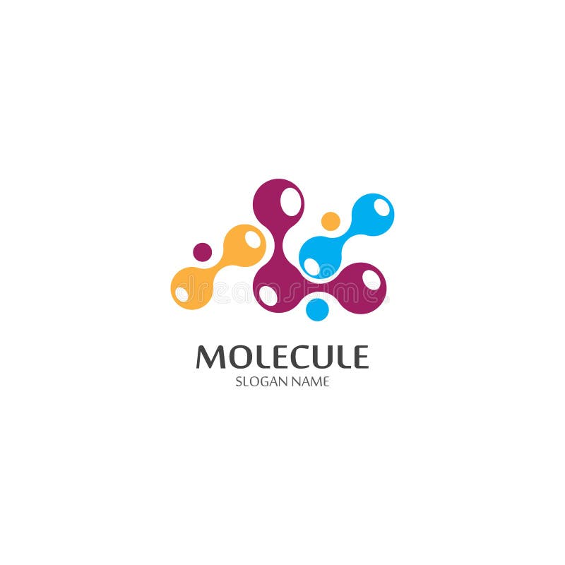 Molecular Logo Structure Chemical Atoms Vector Illustration Stock ...