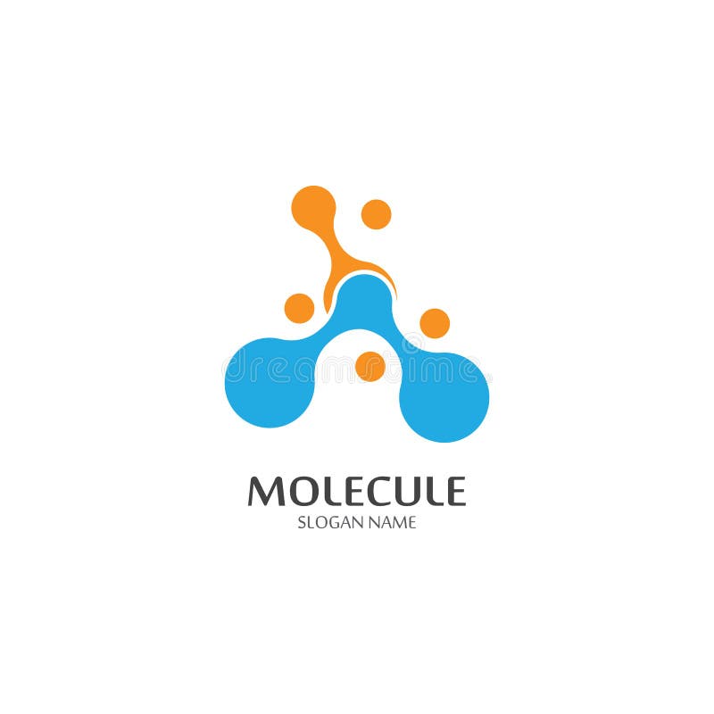 Molecular Logo Structure Chemical Atoms Vector Illustration Stock ...