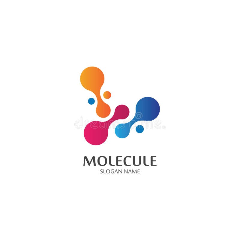 Molecular Logo Structure Chemical Atoms Vector Illustration Stock ...