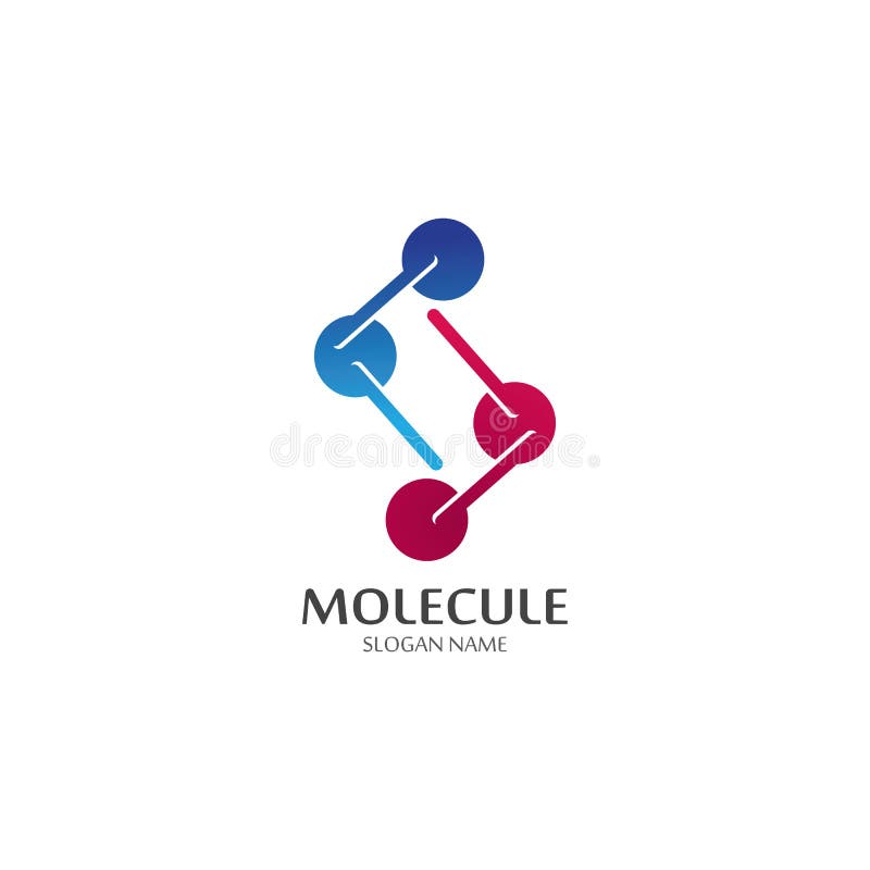 Molecular Logo Structure Chemical Atoms Vector Illustration Stock ...