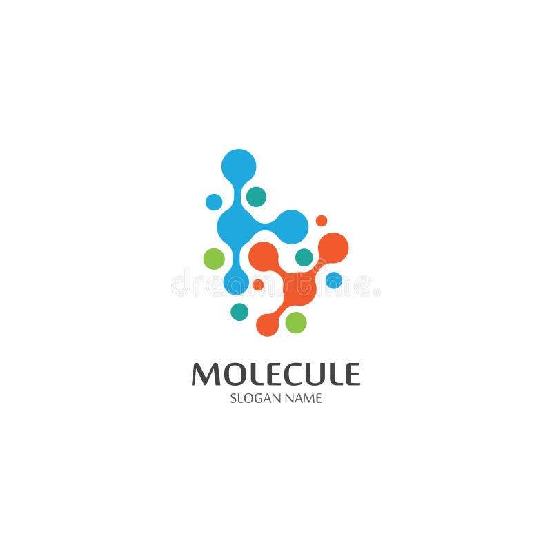 Molecular Logo Structure Chemical Atoms Vector Illustration Stock ...