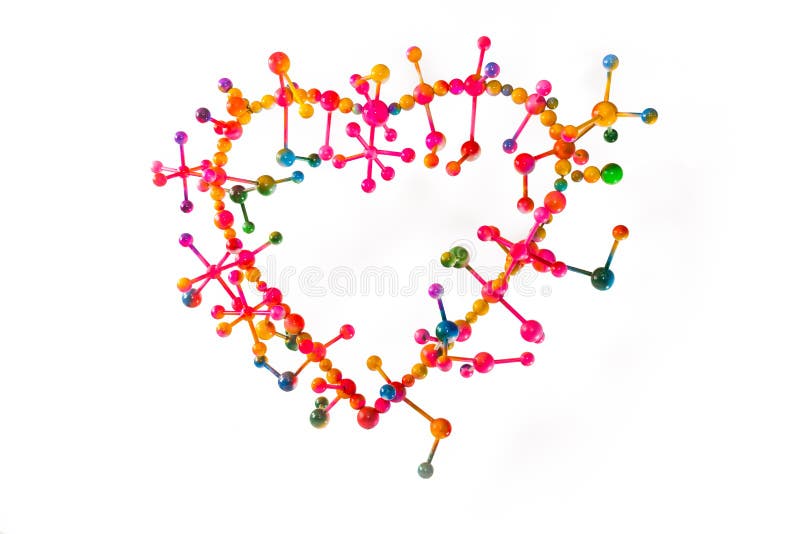 Molecular of Love in Heart Shape Stock Image - Image of relationships ...