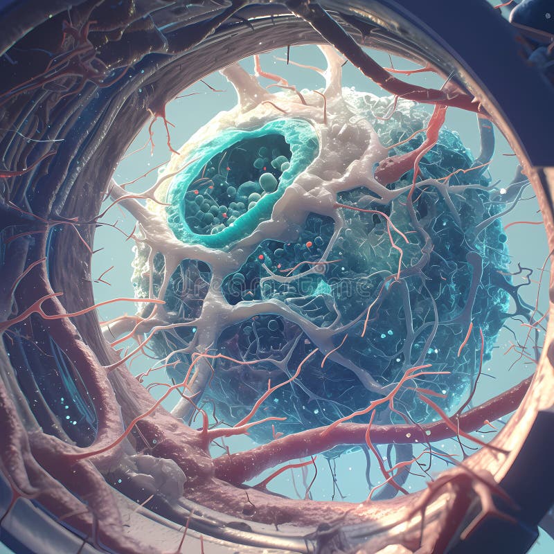 Molecular Marvel: a Close-Up Look at Cellular Life Stock Illustration ...