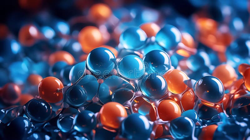 Molecular Marvel: Vibrant Atomic Bonds Stock Illustration ...