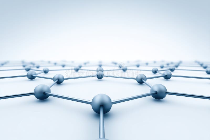 Molecular Mesh Layout. Hexagonal Nanostructure Made of Spheres and ...